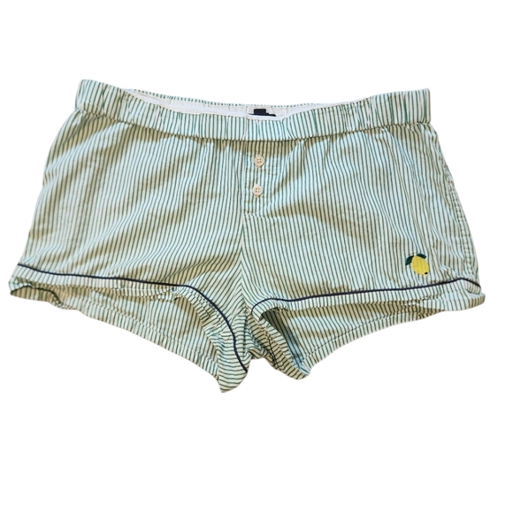 J. Crew | Intimates & Sleepwear | J Crew Green And White Striped Lemon ...